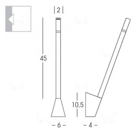 Linea light SNAKE 7227 czarny kinkiet LED