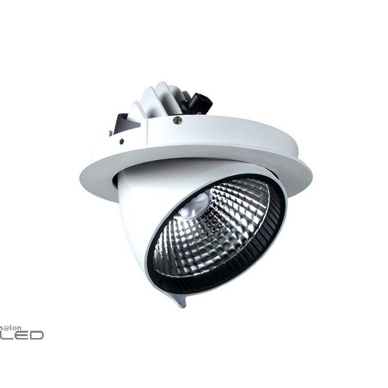 PULL OUT wychylny downlight LED 35W 3000K, 4000K biały, czarny