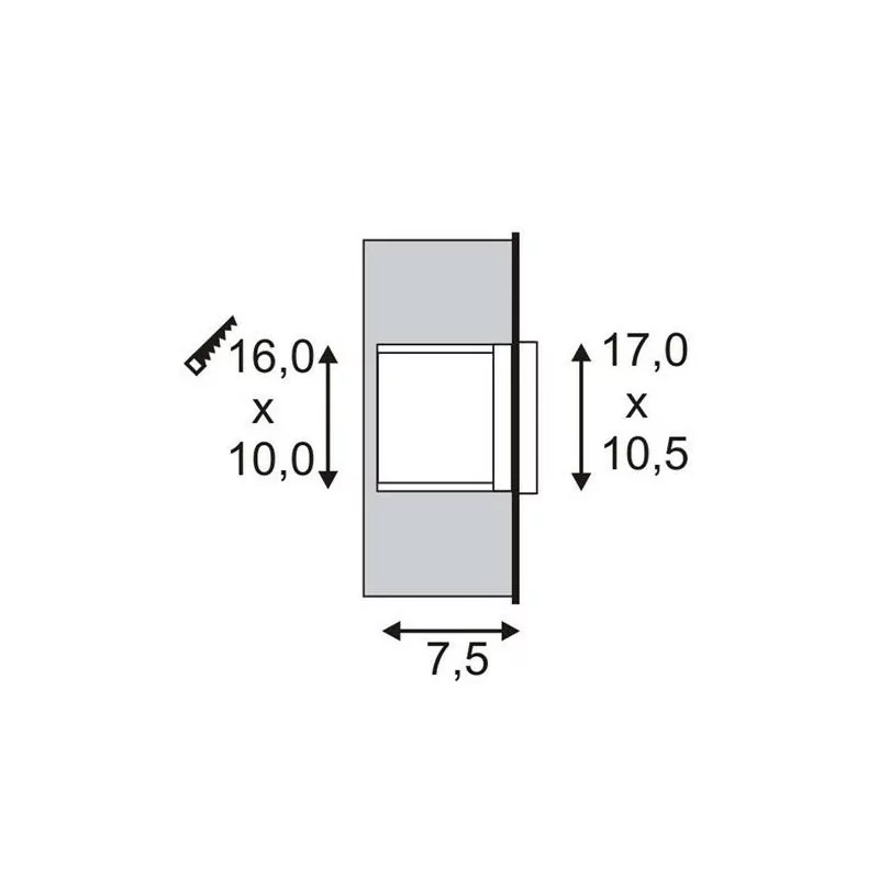 SLV Brick LED Downunder , 229702 3000K, 1W IP54 silver-gray