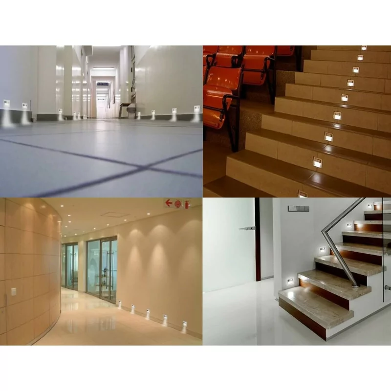 SKOFF LED TANGO light stair steel, alu, white, black 10V, 230V
