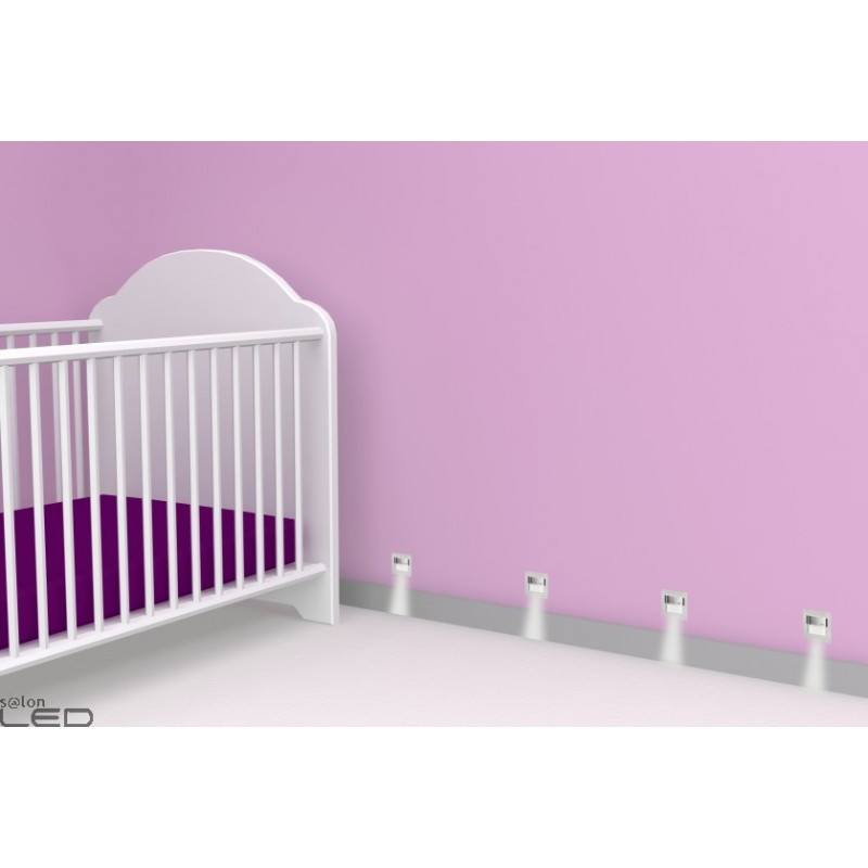 SKOFF LED TANGO light stair steel, alu, white, black 10V, 230V