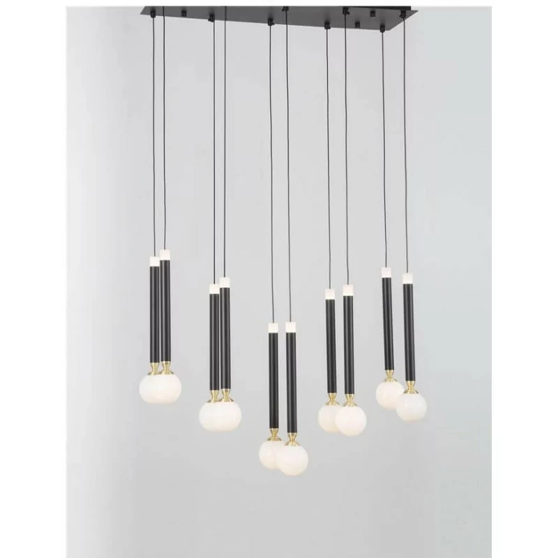 LUCES UNION LE41812 pendant lamp LED 50W black + 10 white balls