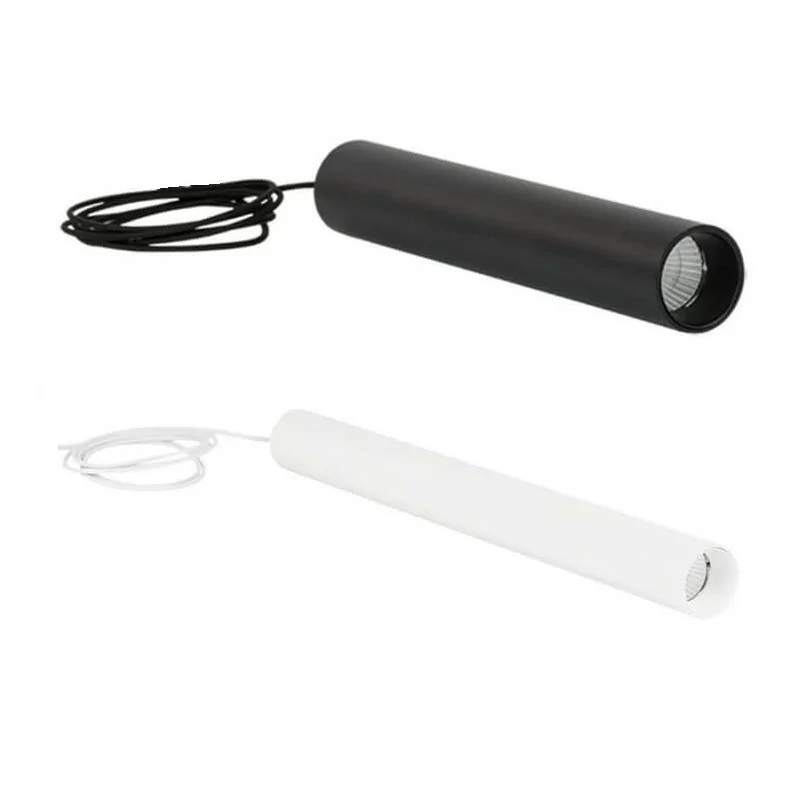 OXYLED T40 LV MULTILINE hanging tube LED white, black magnetic track
