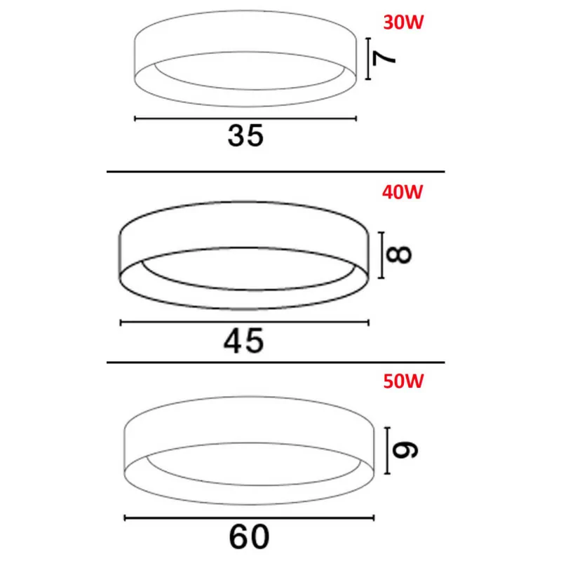 LUCES LUCES ROSITA LE43583/4/5 lampa sufitowa LED biała czarna